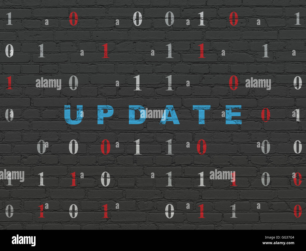 Web design concept: Update on wall background Stock Photo - Alamy