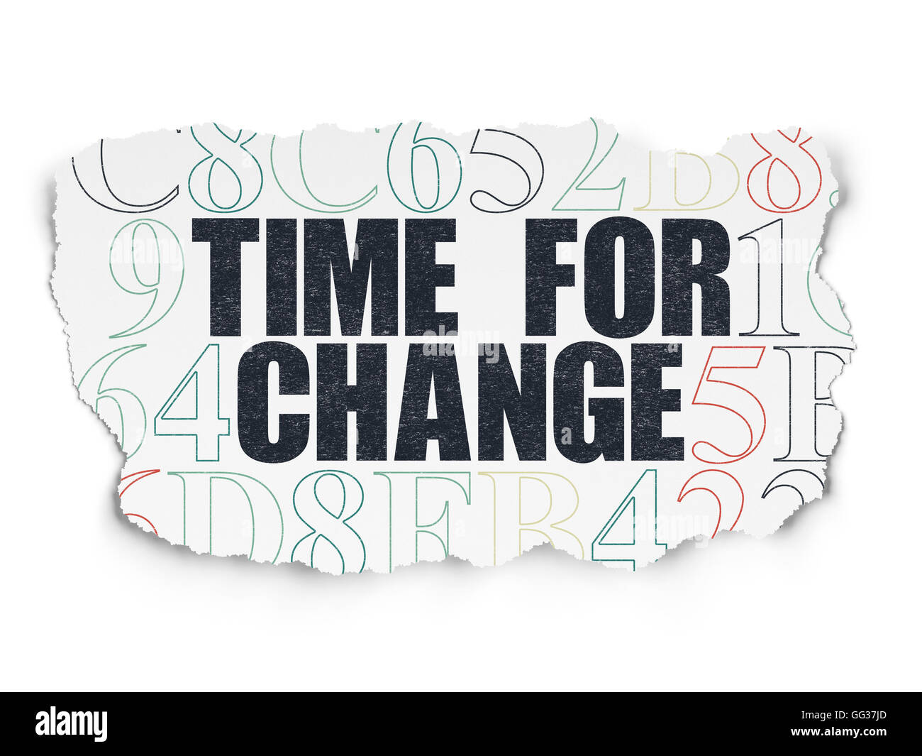 Timeline concept: Time for Change on Torn Paper background Stock Photo ...