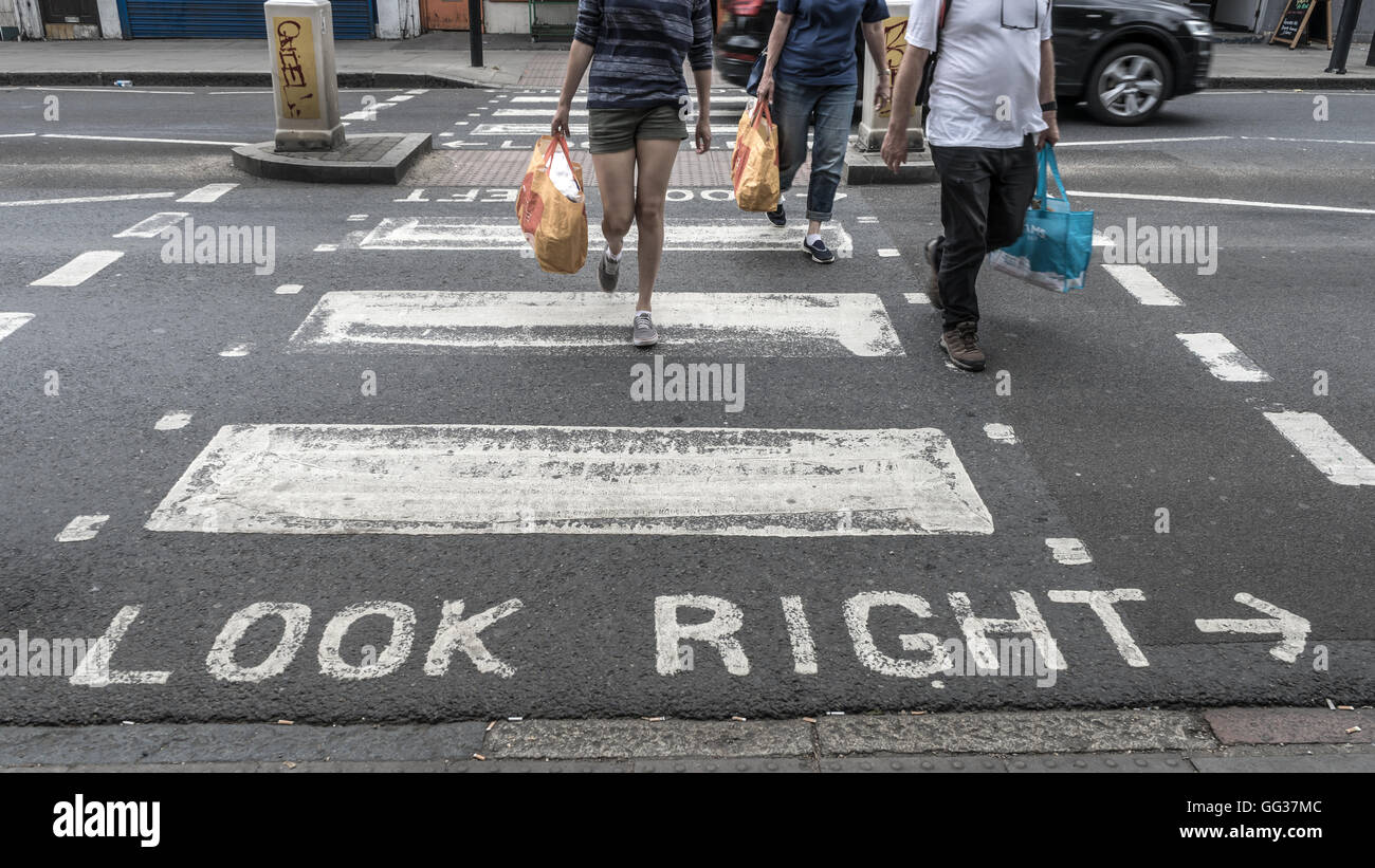 Pedestrian crossing look right hi-res stock photography and images - Alamy