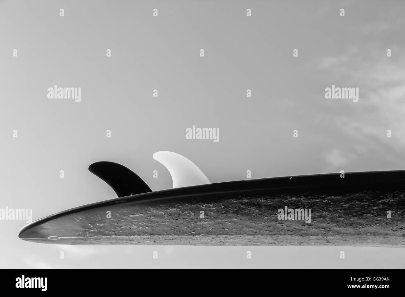 Surfing surfboard fins closeup ocean wave riding abstract equipment ...