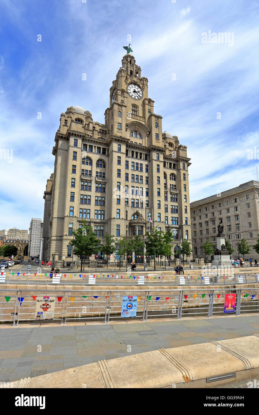 The Royal Liver Building, Pier Head, Liverpool, Merseyside, England, UK ...