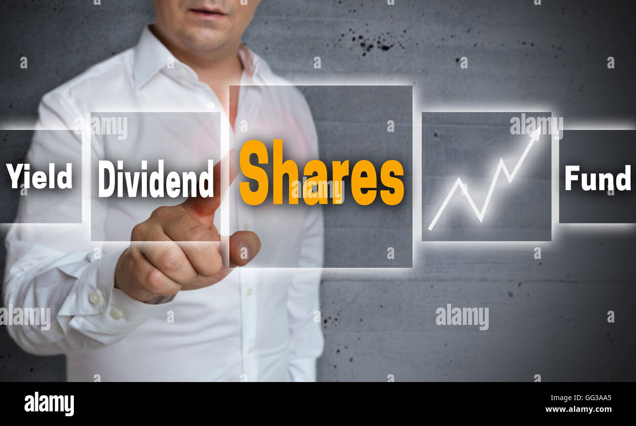 Shares touchscreen concept background Stock Photo - Alamy