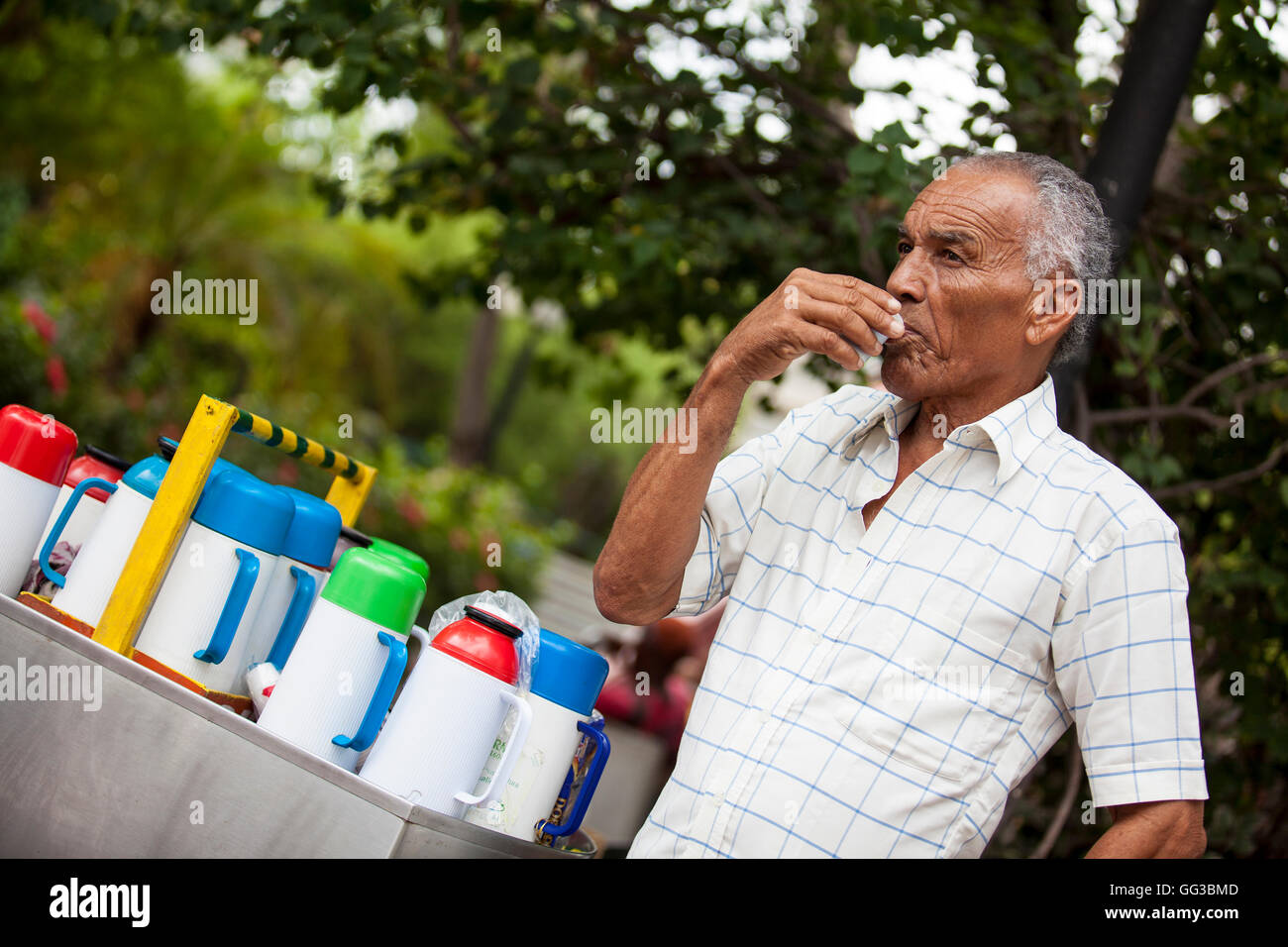In Cartagena de Indias is customary to take hot coffee to cool down ...