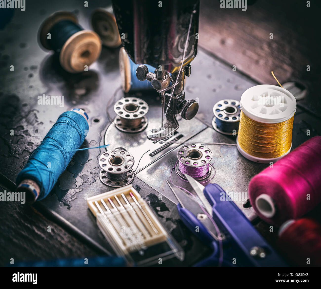 Sewing machine stitches hi-res stock photography and images - Alamy