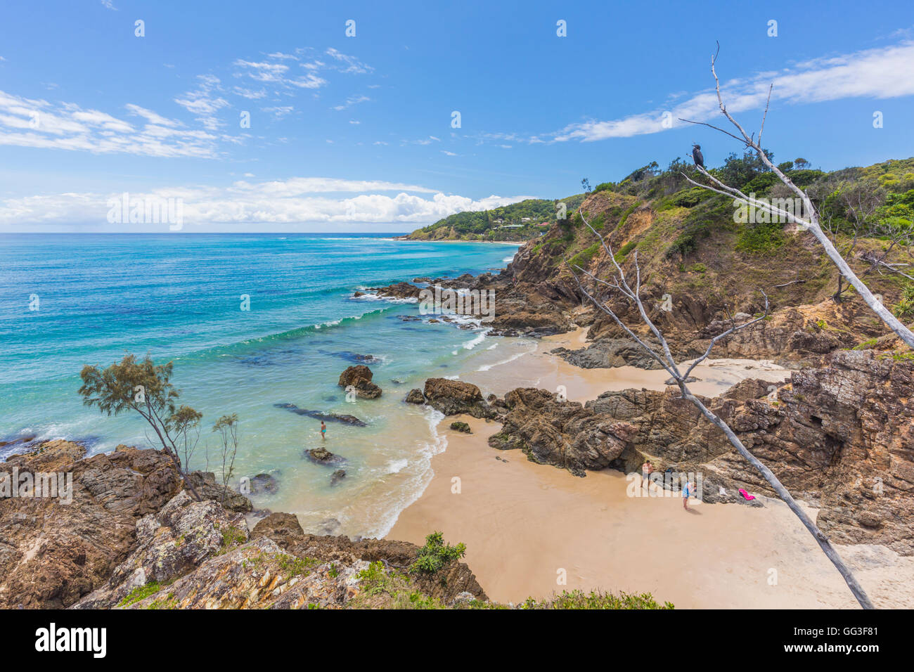 Byron Bay, New South Wales, Australia. Beach. Cape Byron, just outside ...