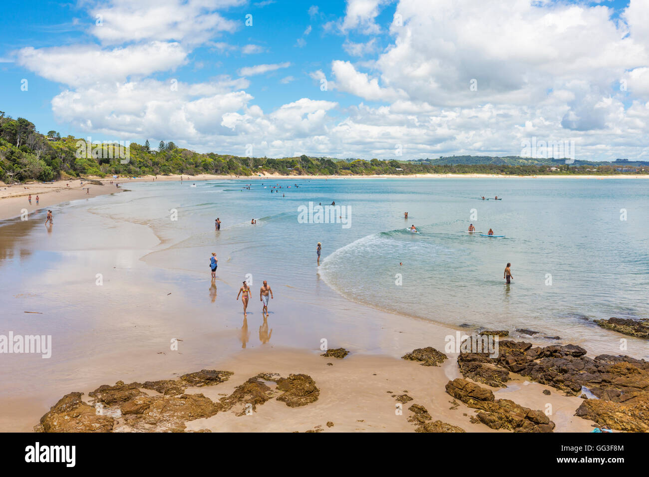Byron Bay, New South Wales, Australia. Beach. Cape Byron, just outside ...