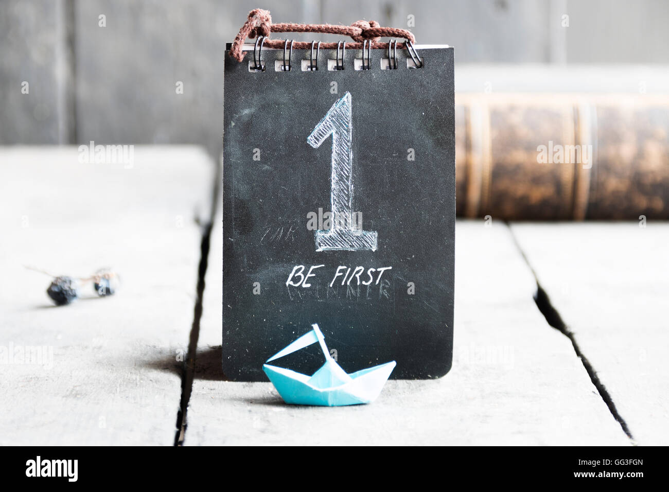 Be first, leader or winner idea Stock Photo - Alamy