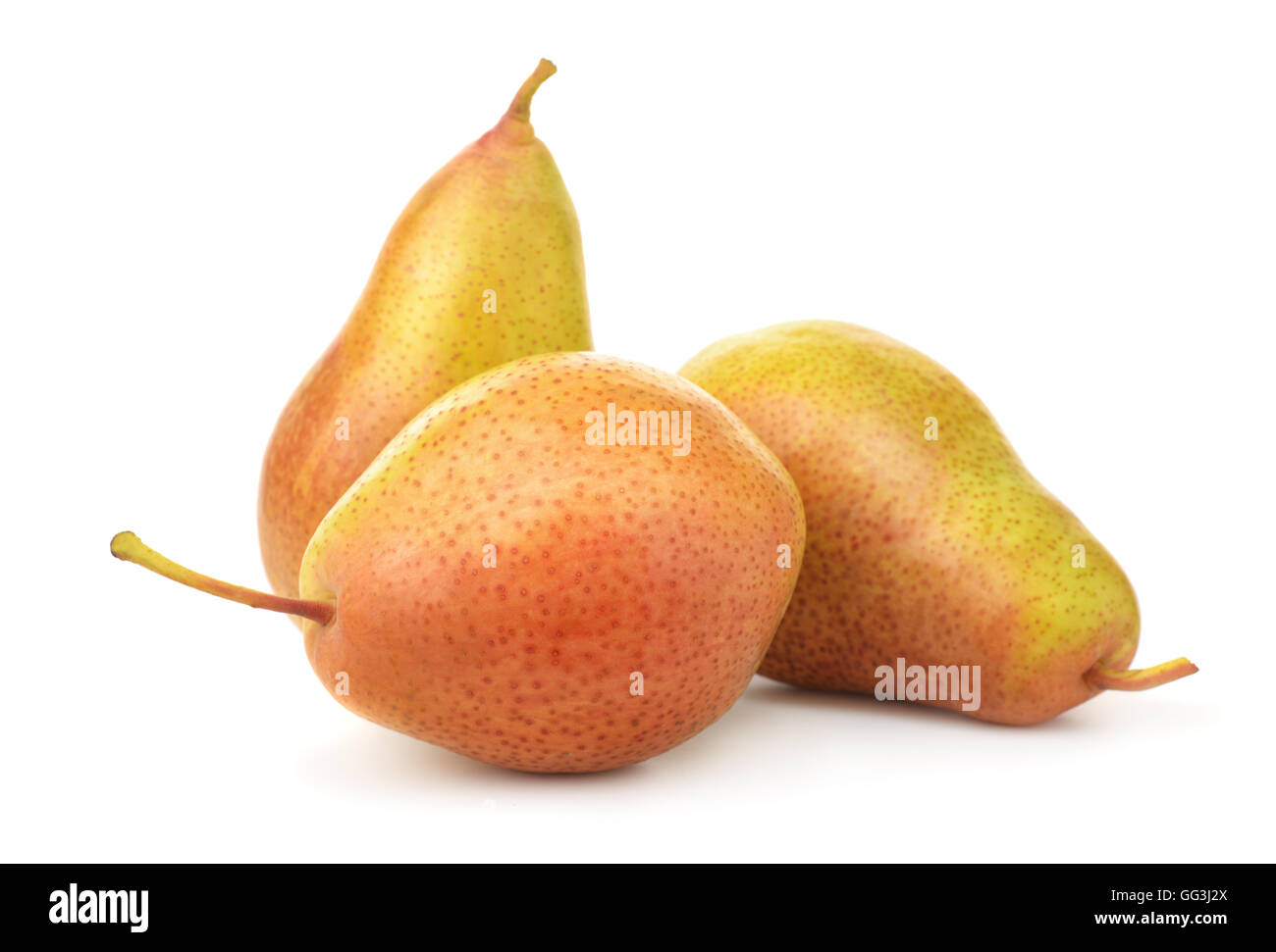 Three ripe pears isolated on white Stock Photo - Alamy