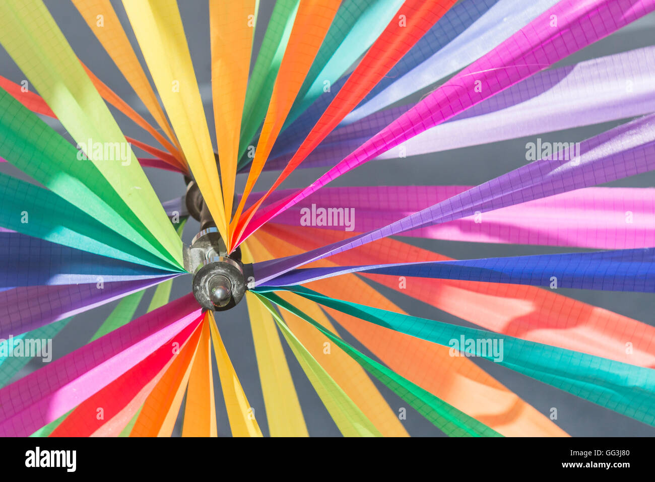 Closeup of a not spinning colored wind wheel Stock Photo - Alamy