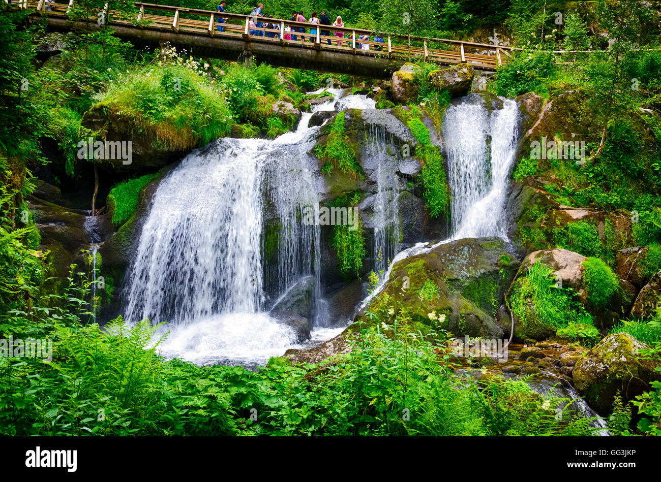 The highest waterfalls in Germany, Triberg Stock Photo - Alamy