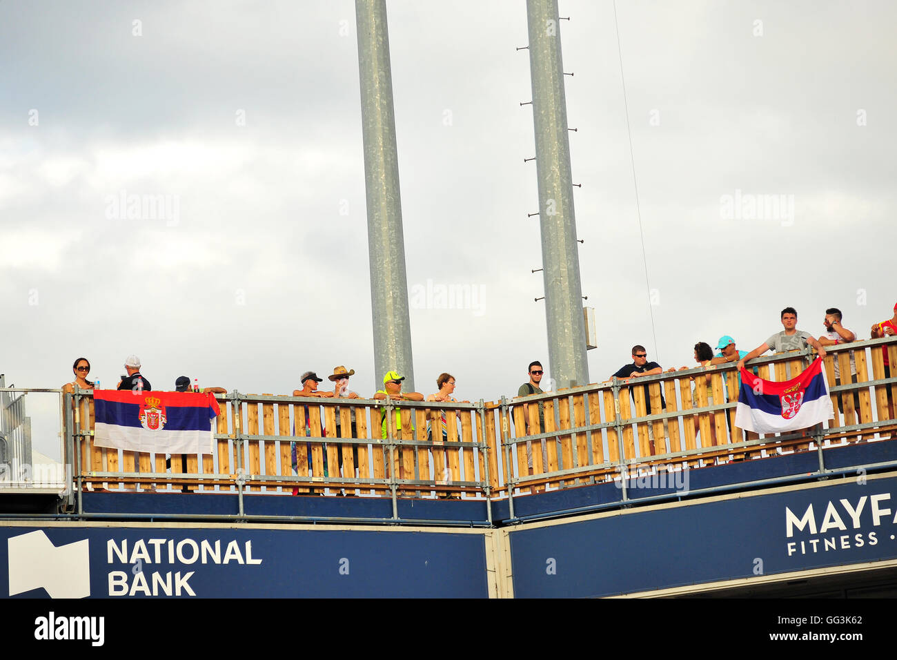 Novak djokovic flags hi-res stock photography and images - Alamy
