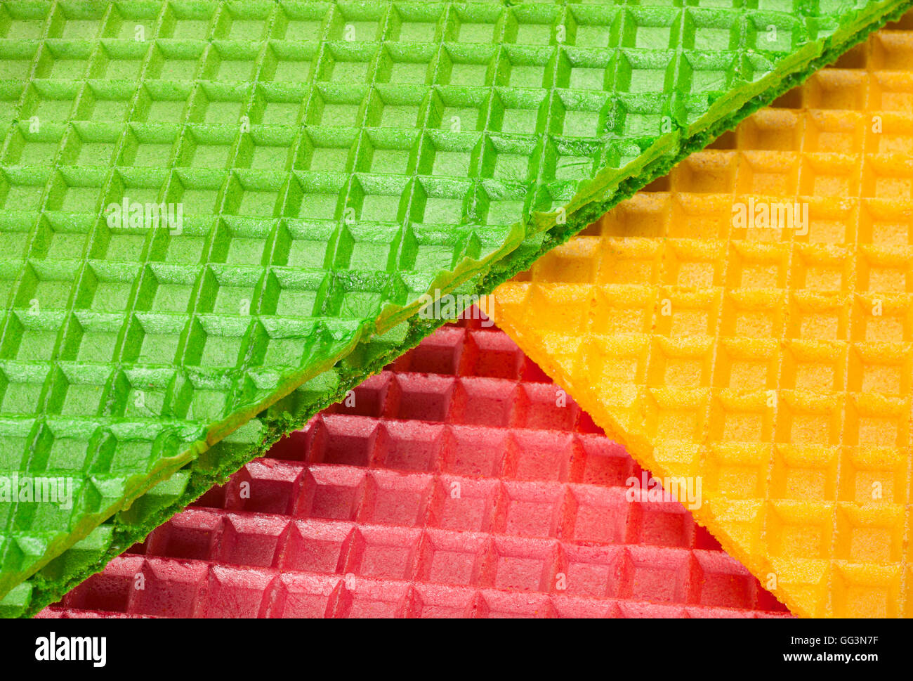 Multicolor wafer textured surface closeup background Stock Photo - Alamy