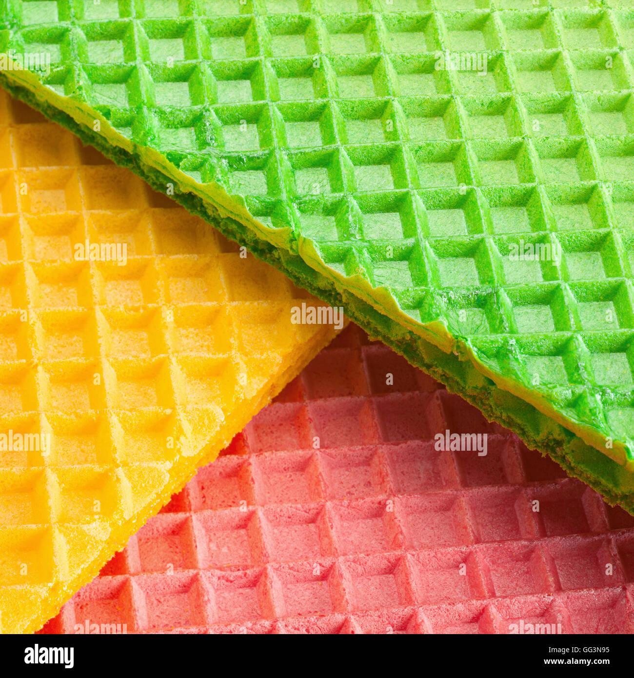 Multicolor wafer textured surface closeup background Stock Photo - Alamy