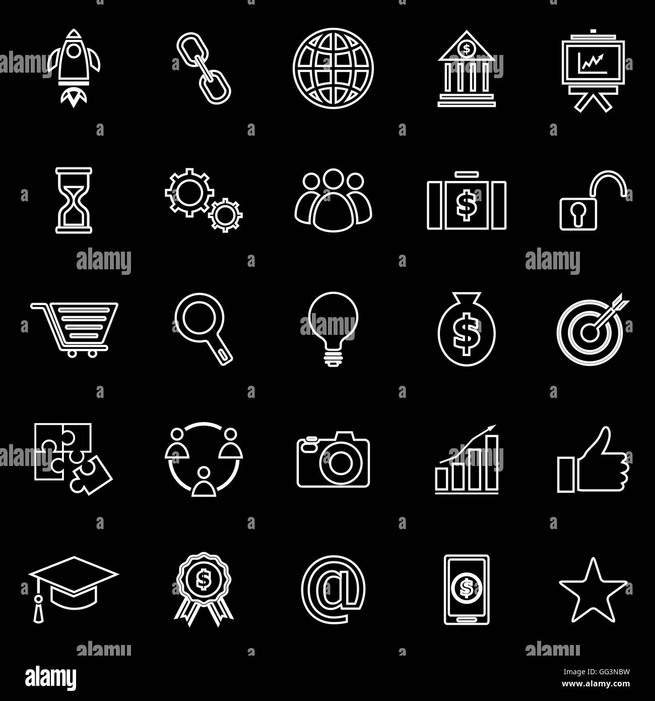 Job vector line icons Stock Vector Images - Alamy