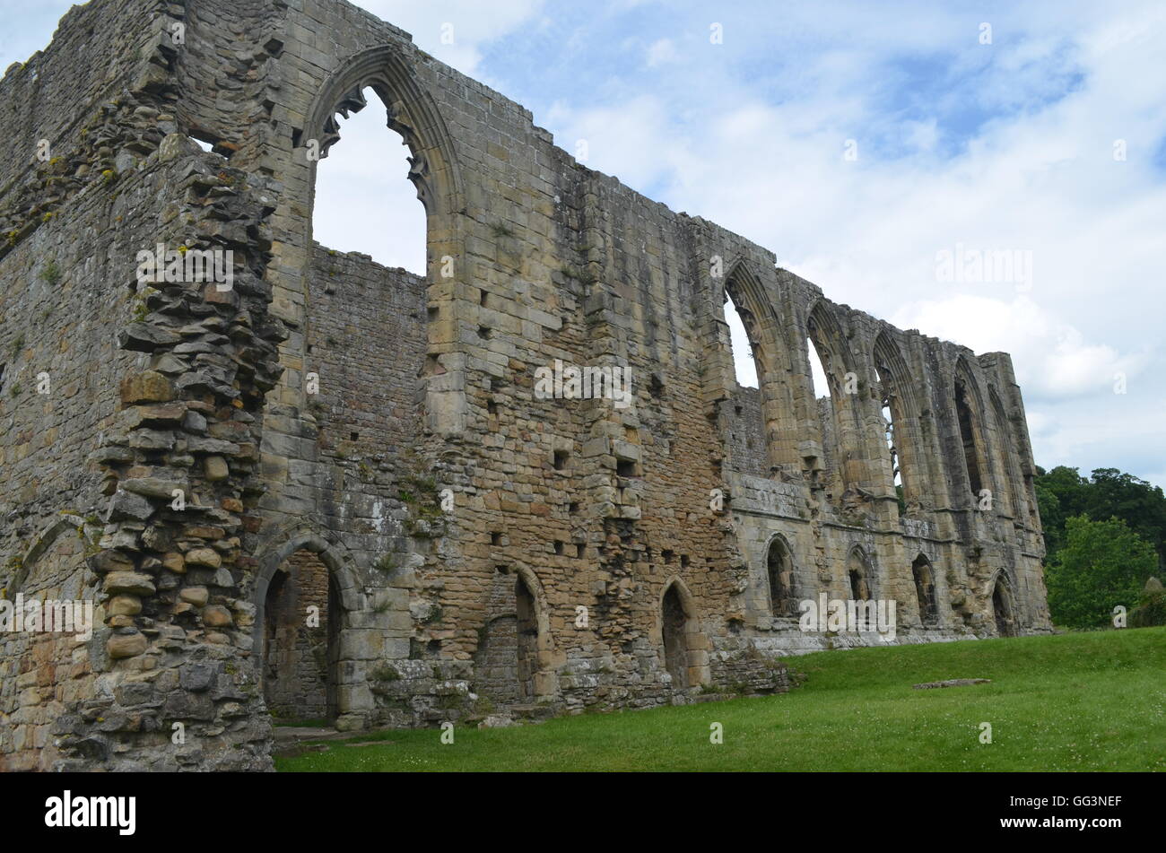 Easby Abbey, a ruined Premonstratensian abbey on the banks of the River ...
