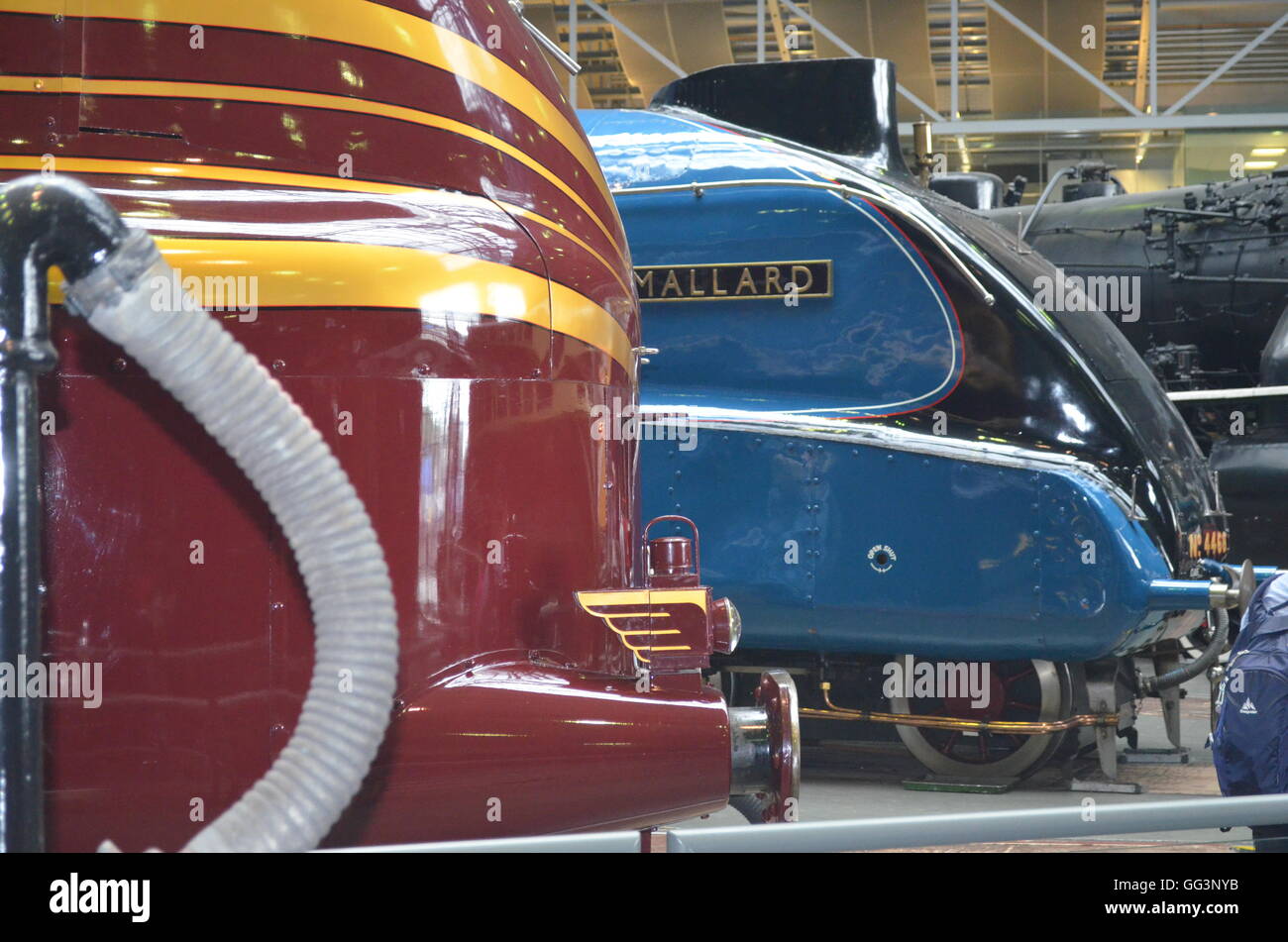 'The Mallard' and other steam engines, on display at the National ...