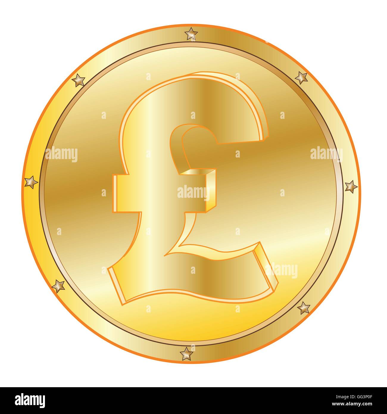 Coin pound sterling symbol Stock Vector Images - Alamy