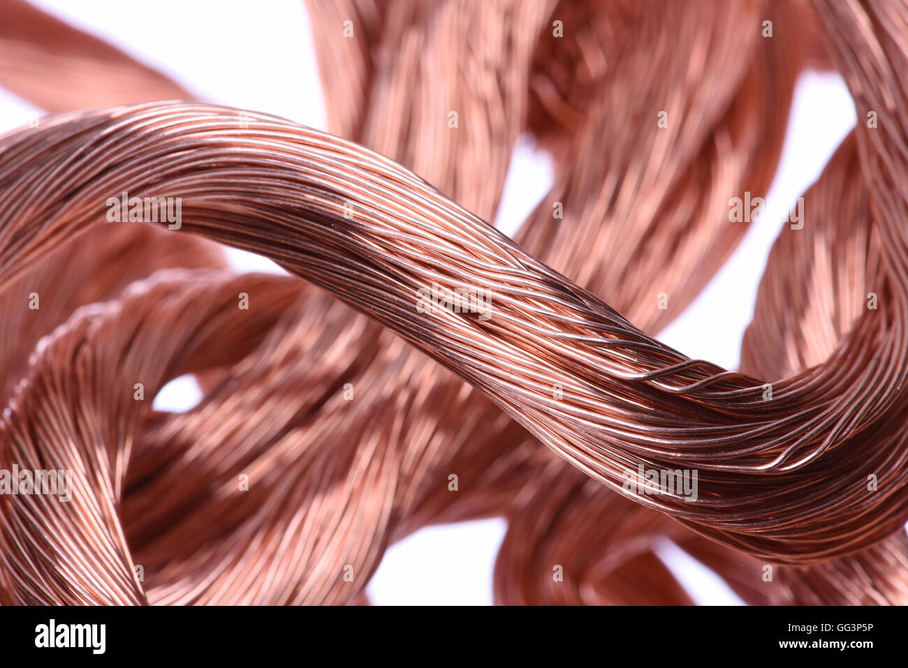 Copper wire, the concept of energy transmission technology Stock Photo ...