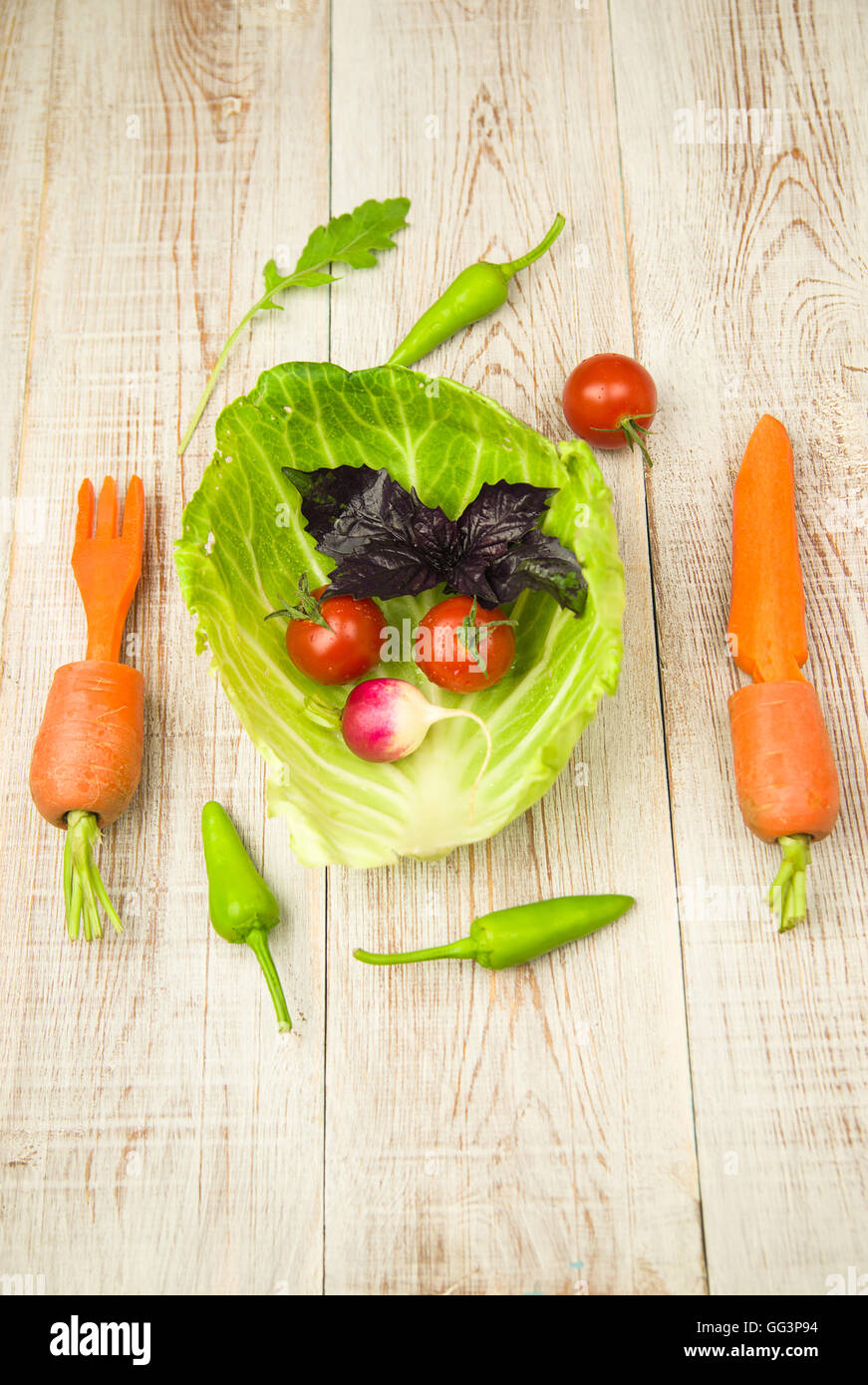 Set of fresh vegetables for a healthy diet Stock Photo - Alamy