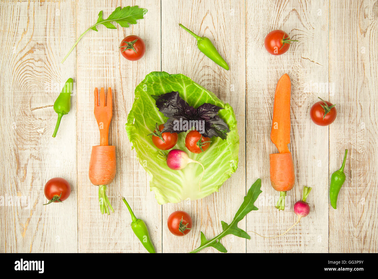 Set of fresh vegetables for a healthy diet Stock Photo - Alamy