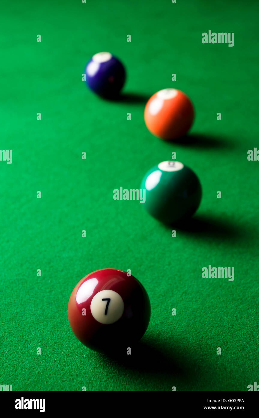 Coloured billiard balls hi-res stock photography and images - Alamy
