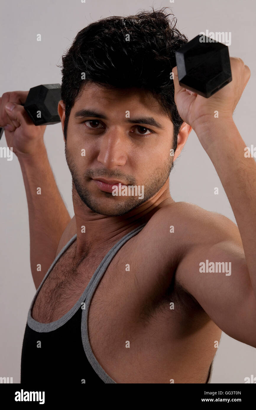 Man doing exercises Stock Photo - Alamy