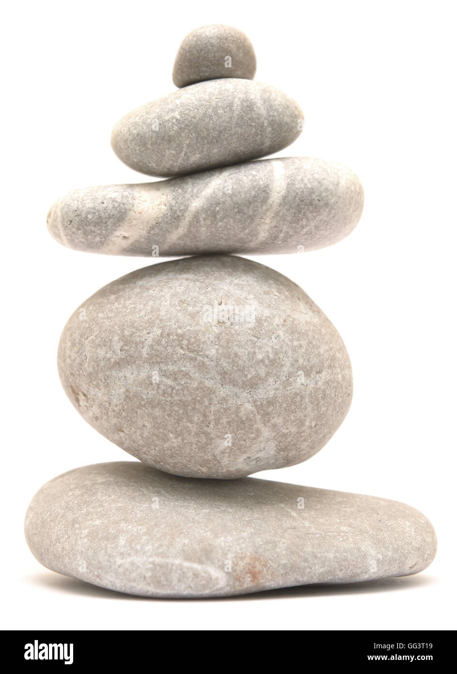balancing stone tower isolated on white background Stock Photo - Alamy