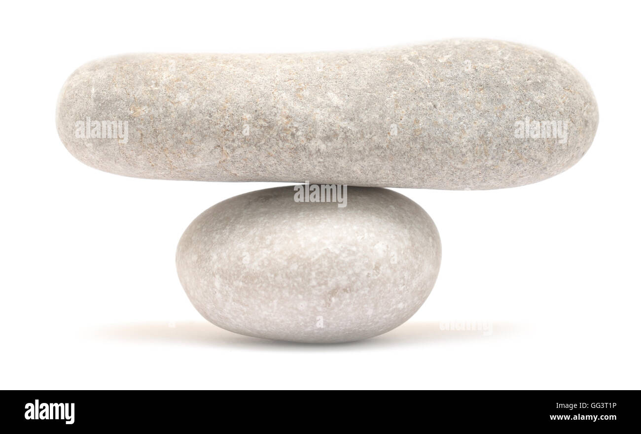 balancing stone tower isolated on white background Stock Photo - Alamy