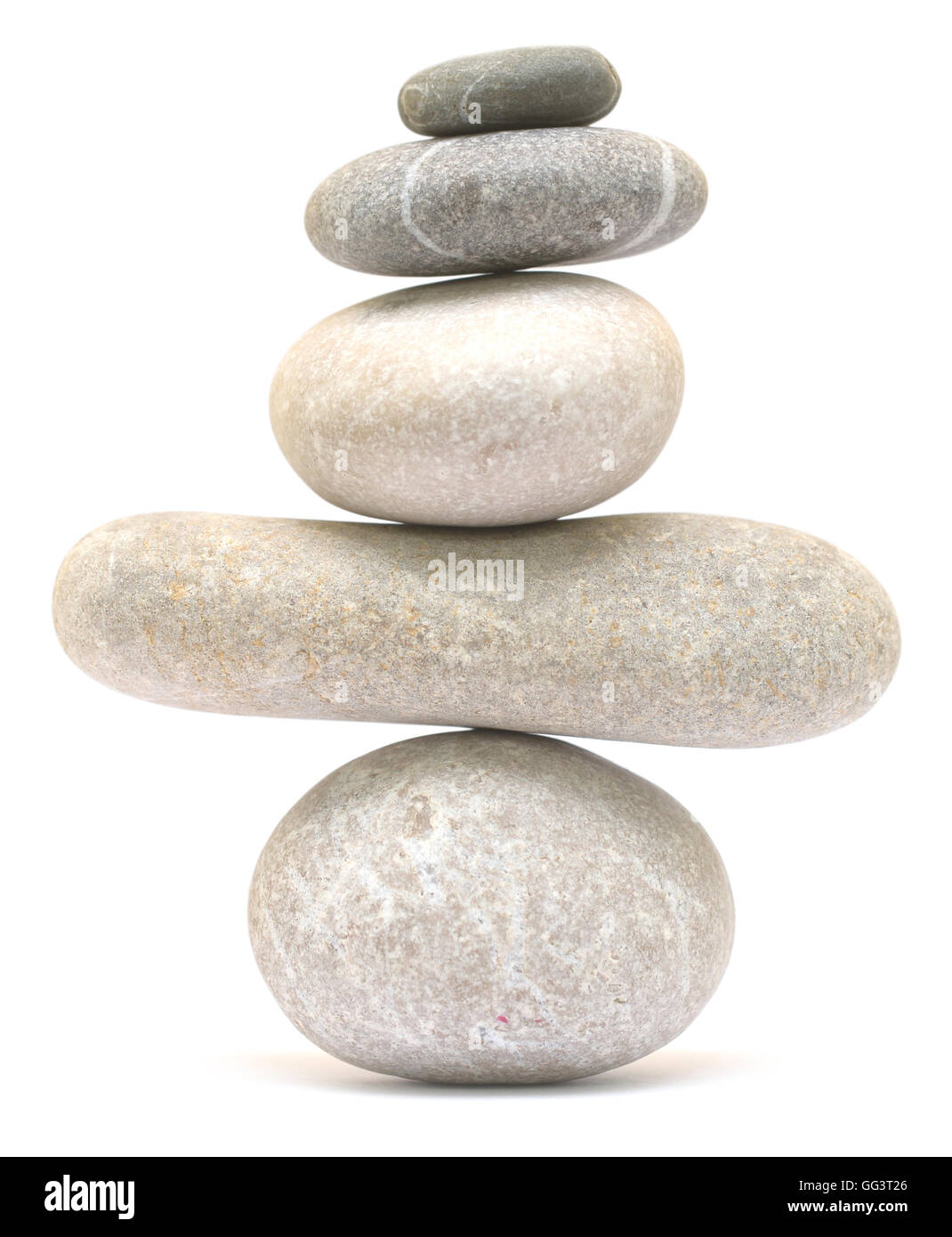 balancing stone tower isolated on white background Stock Photo - Alamy