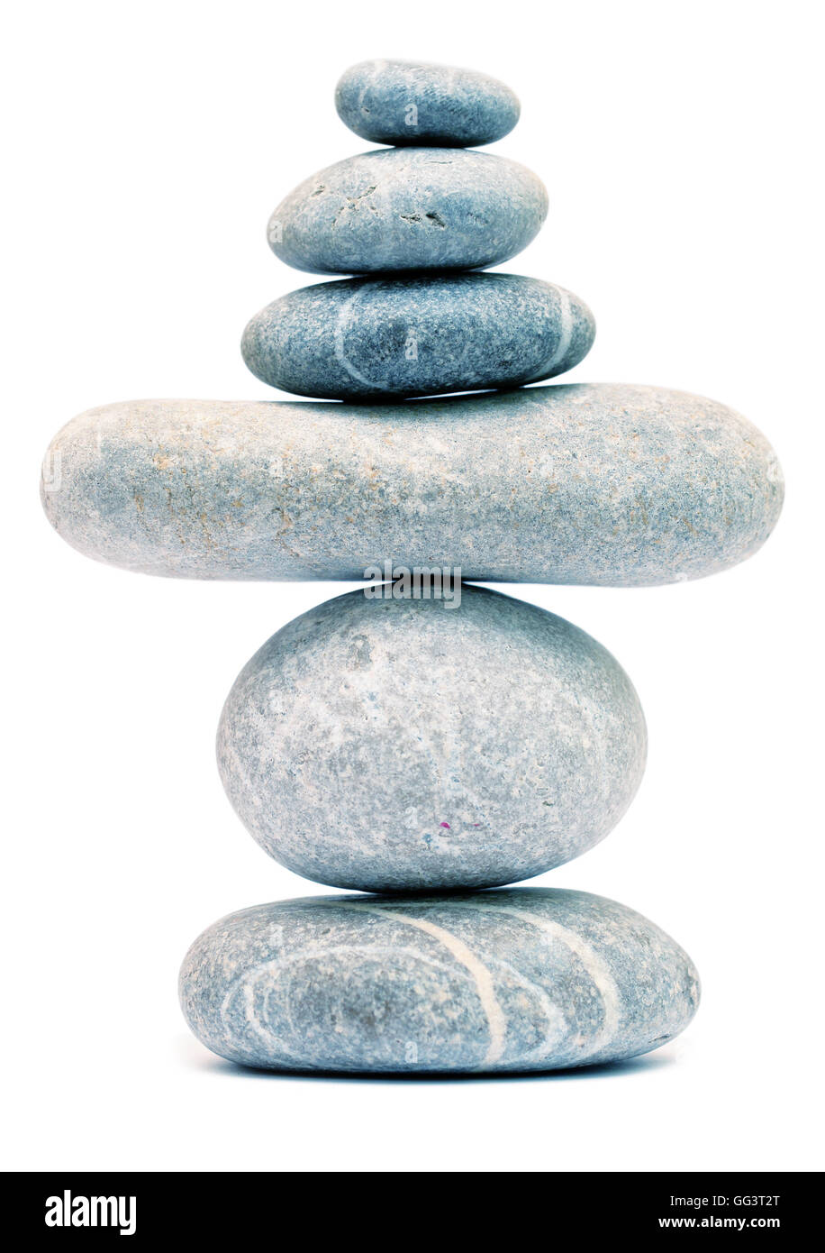 balancing stone tower isolated on white background Stock Photo - Alamy