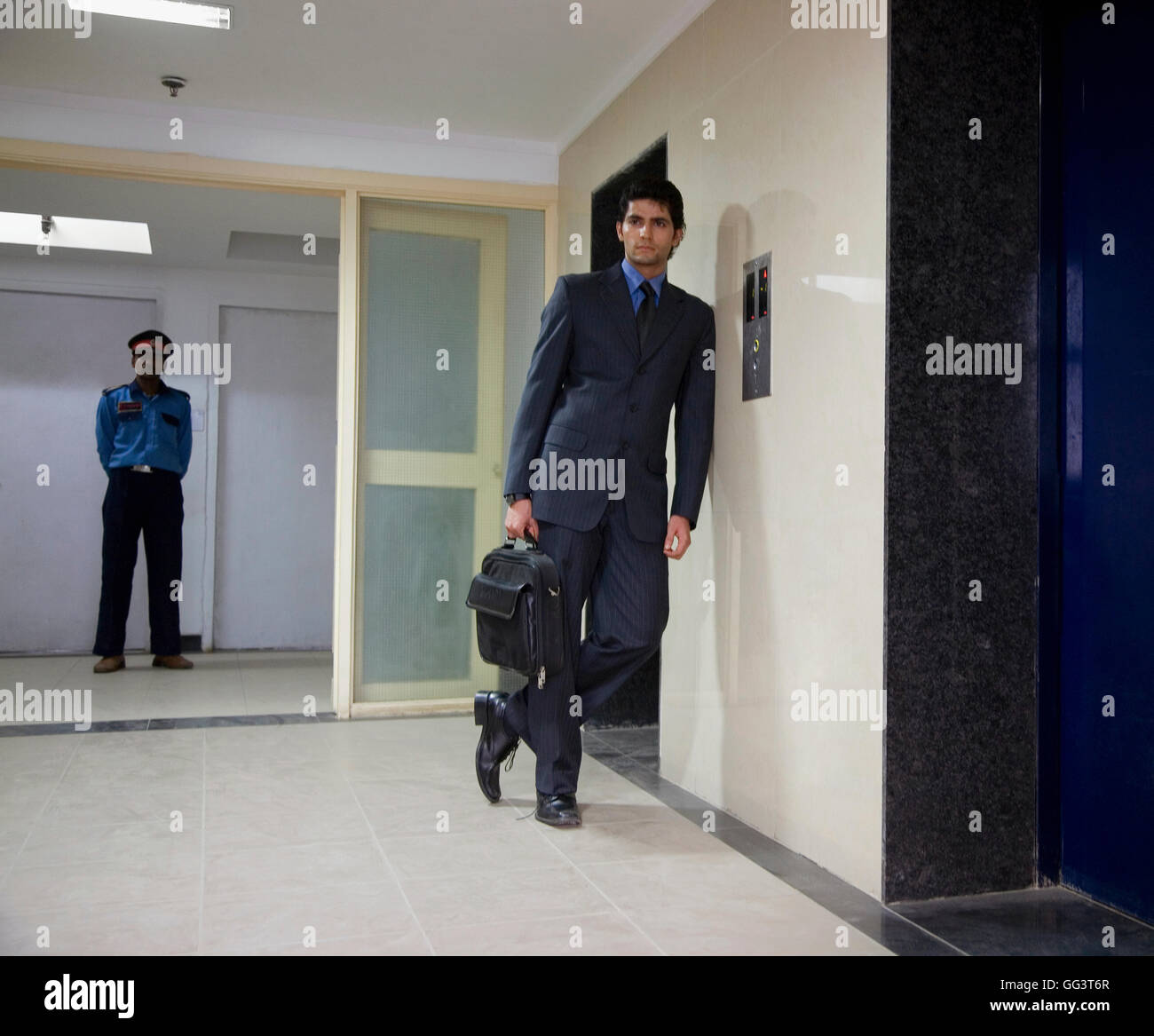 Waiting for the elevator Stock Photo - Alamy