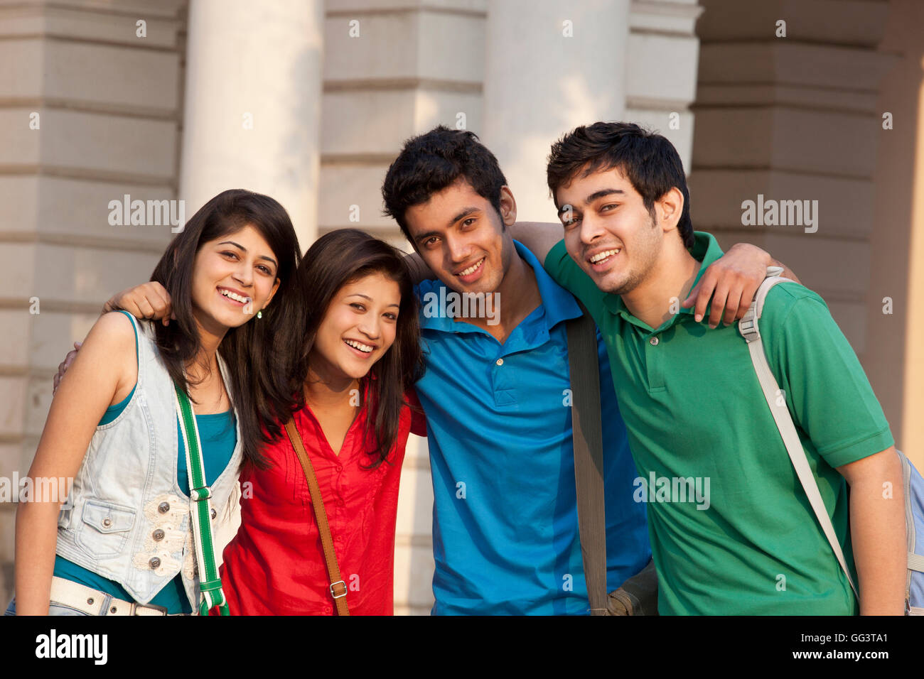 Group portrait of college students Stock Photo - Alamy