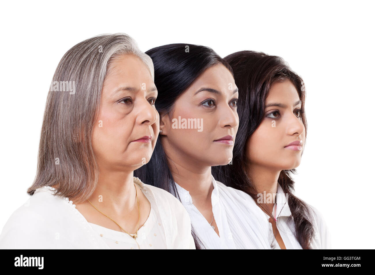 Multi-generation family over white background Stock Photo - Alamy