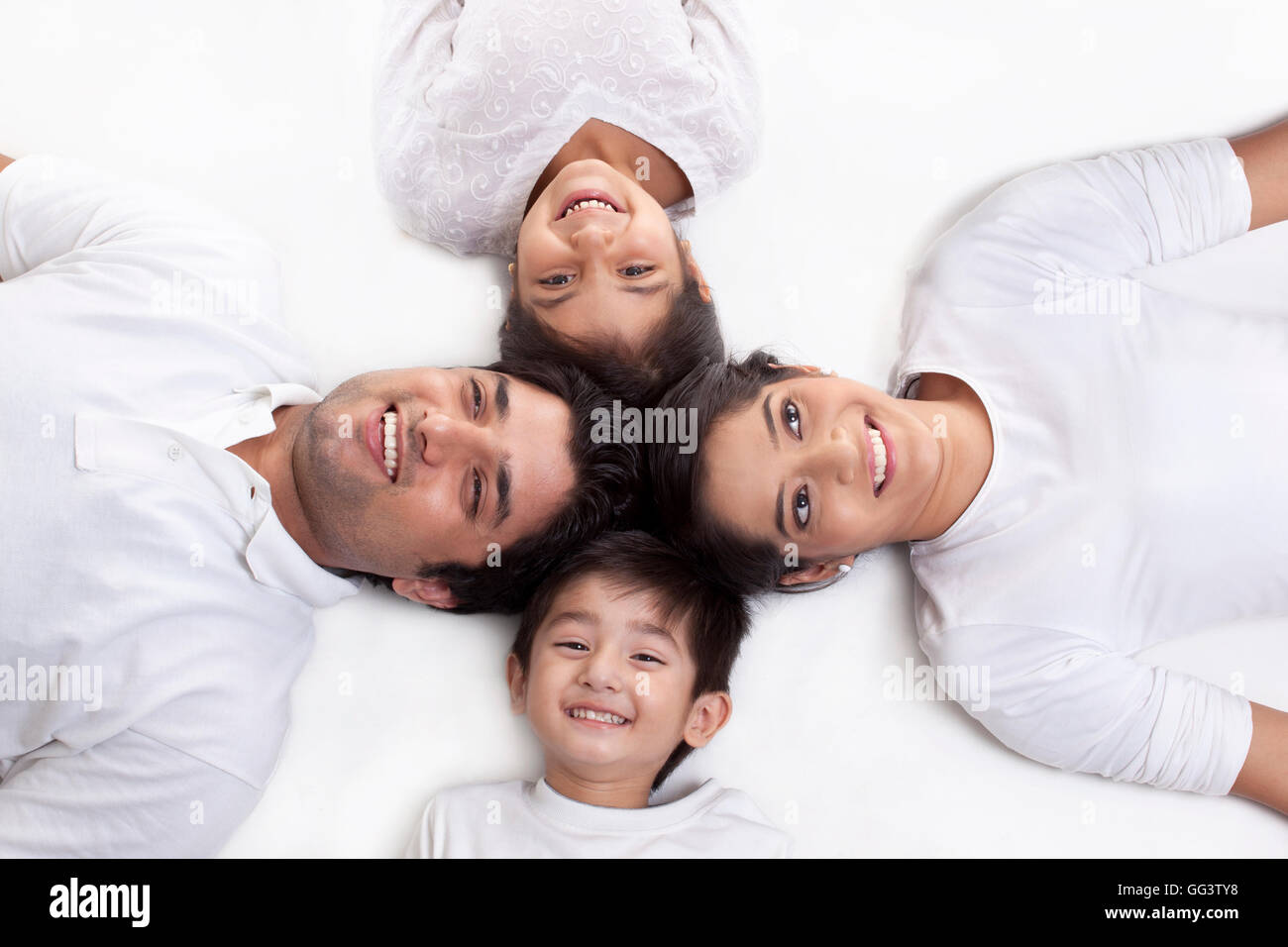 White family four children hi-res stock photography and images - Alamy
