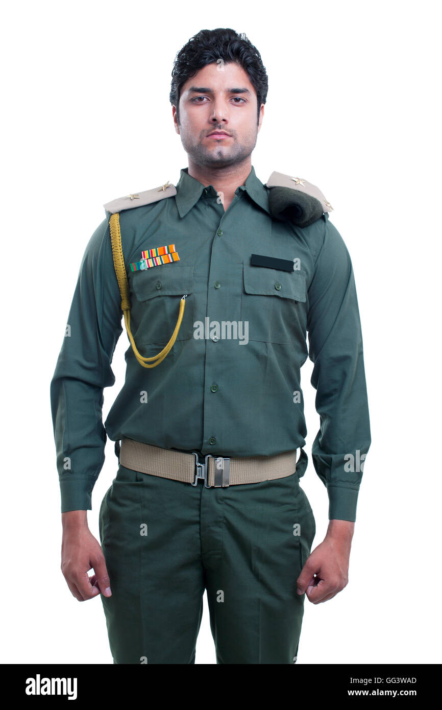 Portrait of security guard Stock Photo - Alamy