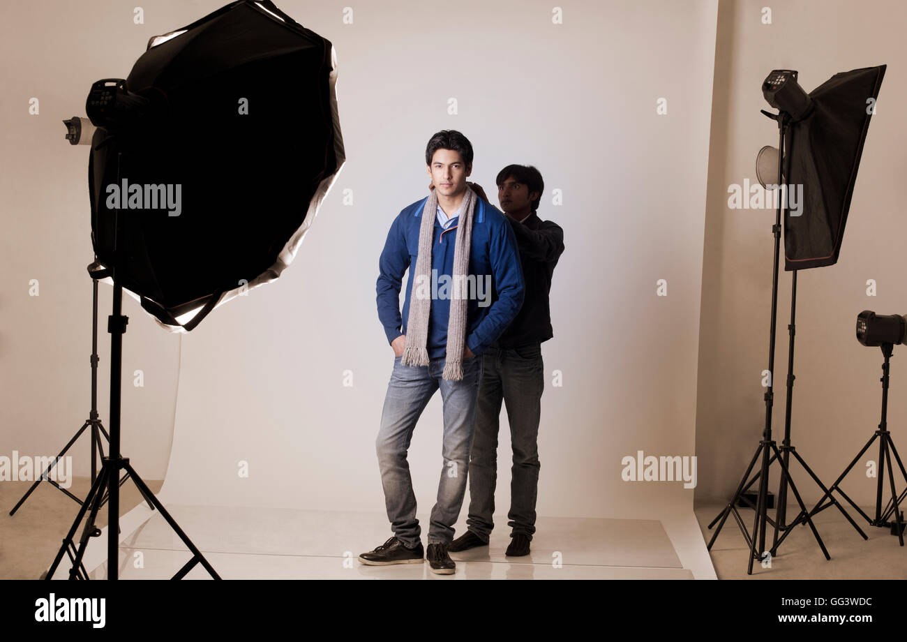 Fashion model getting ready Stock Photo - Alamy