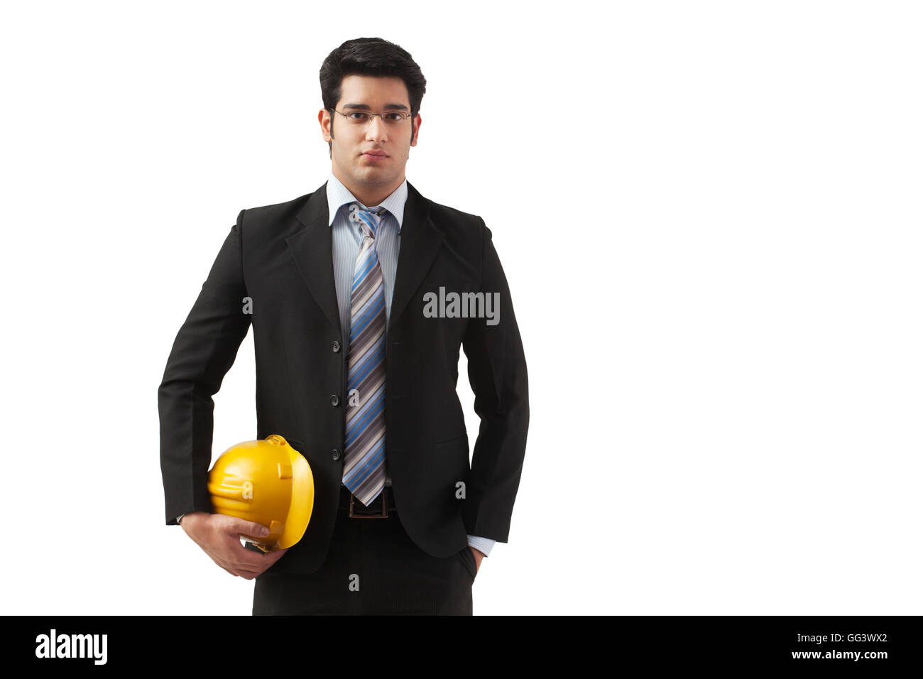 Portrait of confident construction worker Stock Photo - Alamy