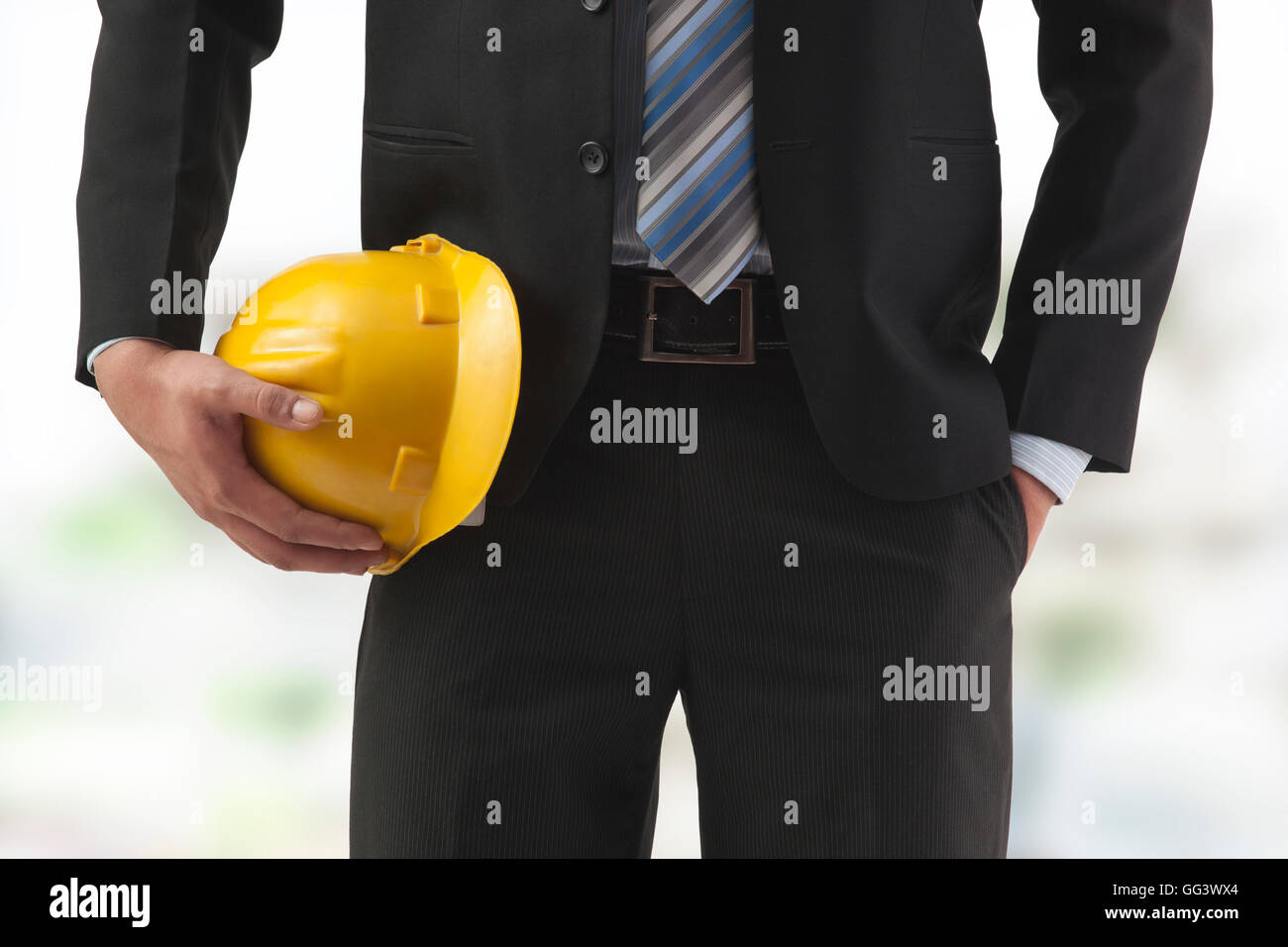 Mid section of construction engineer hi-res stock photography and ...