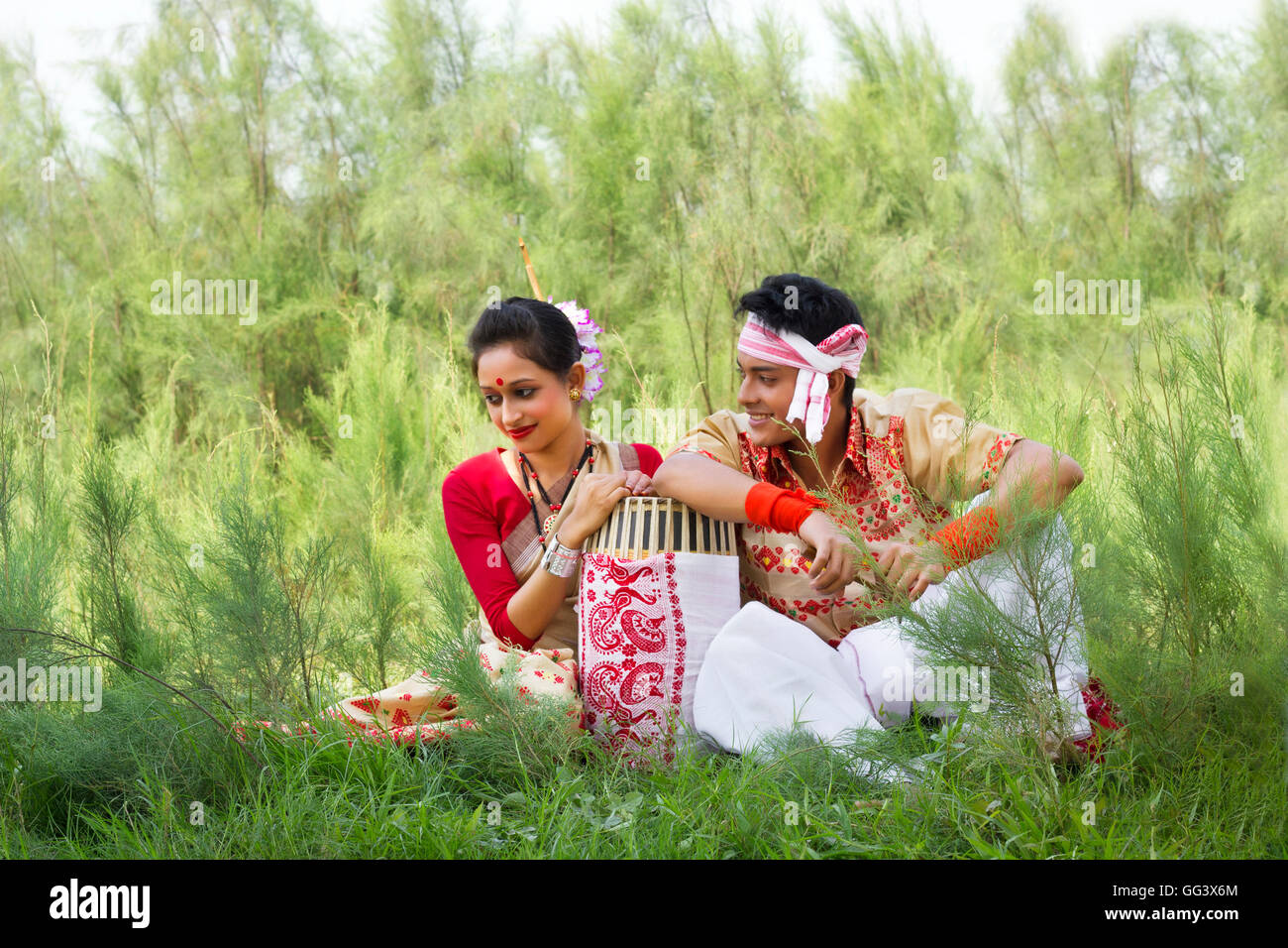 Female bihu dancers hi-res stock photography and images - Alamy