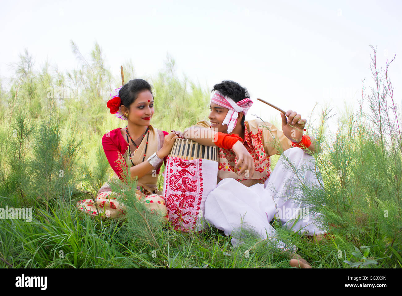 Female bihu dancers hi-res stock photography and images - Alamy