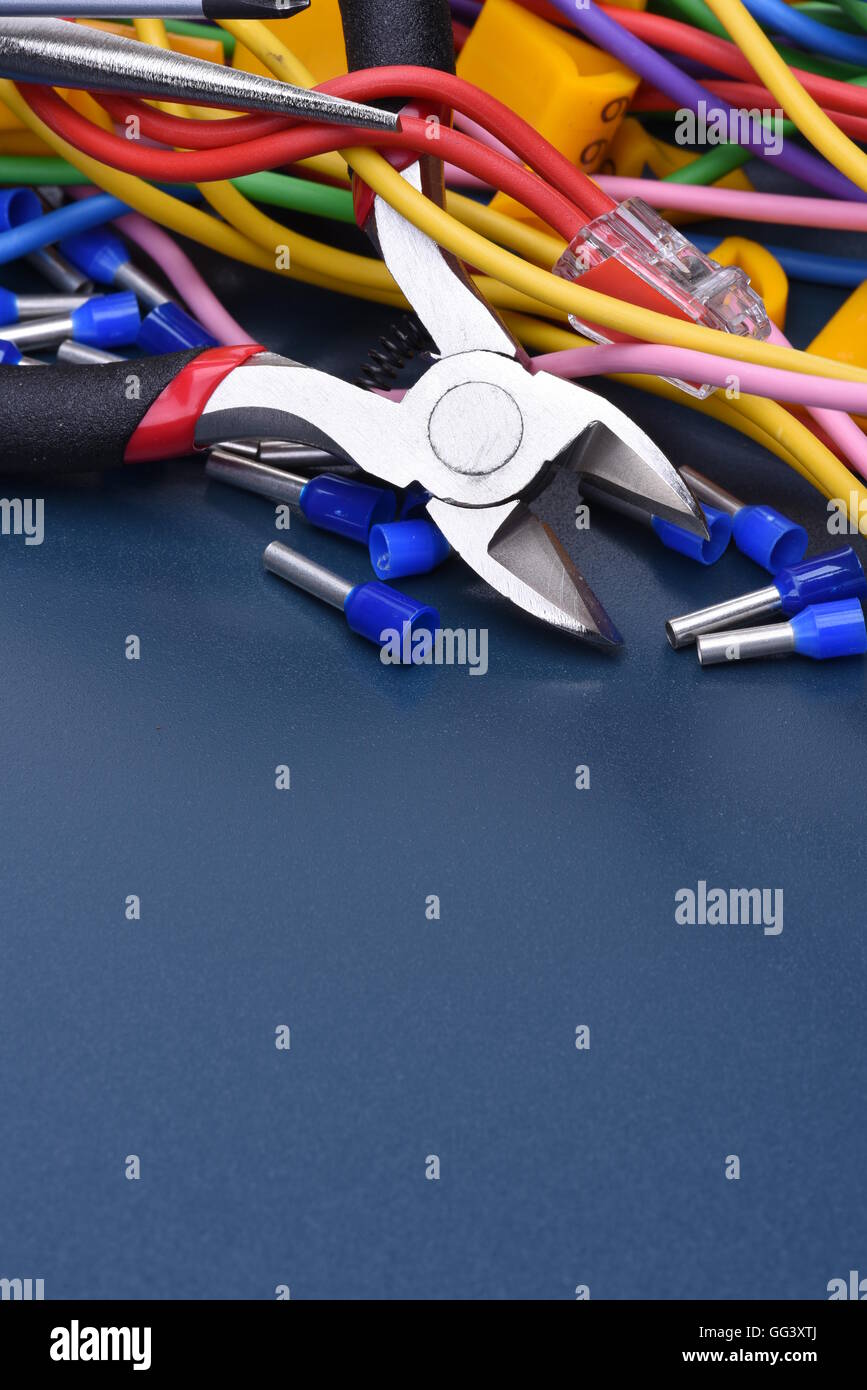 Electrical tools, component and cables Stock Photo - Alamy