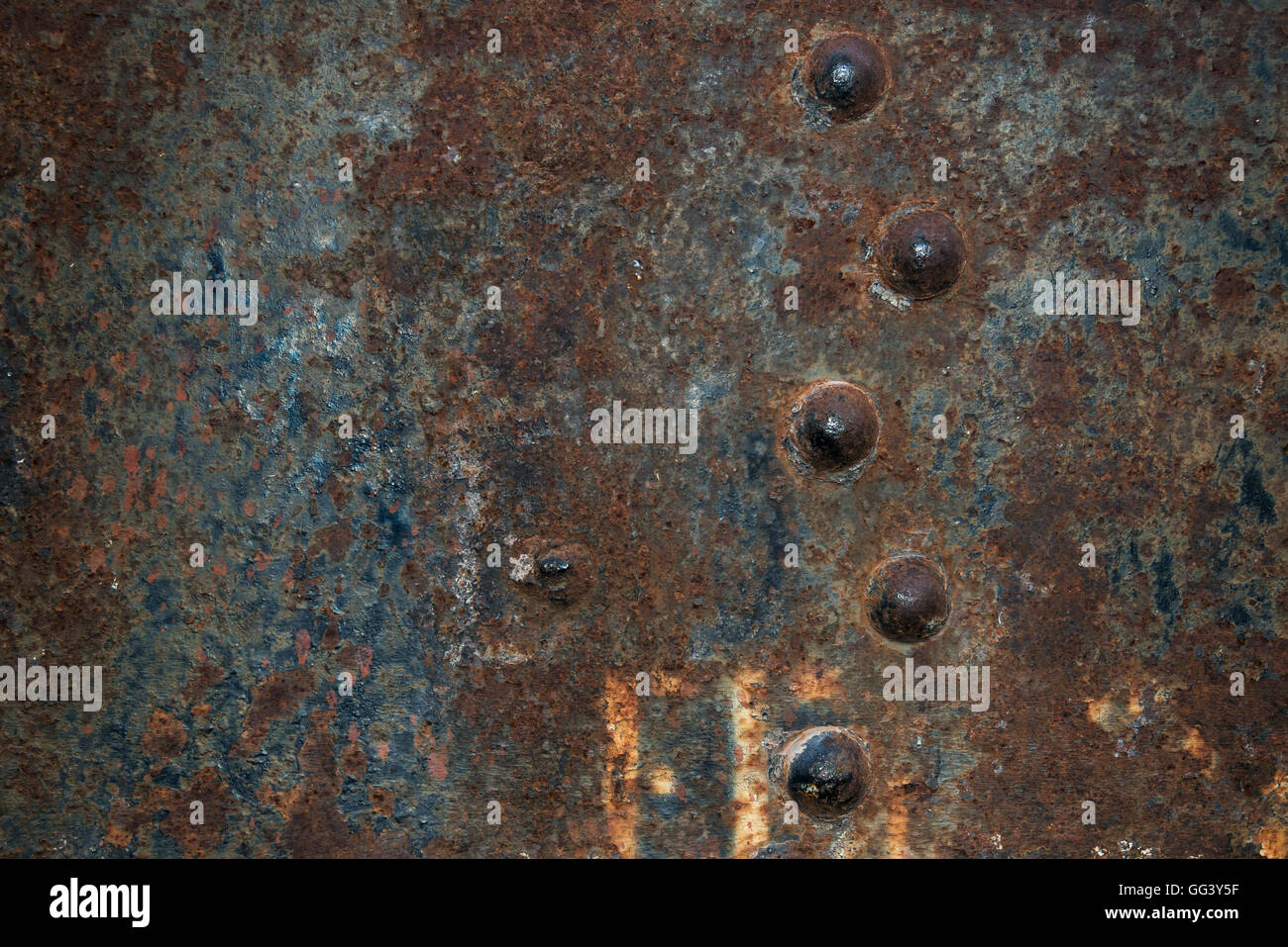 openwork metal plate riveted that occupies the entire picture Stock ...