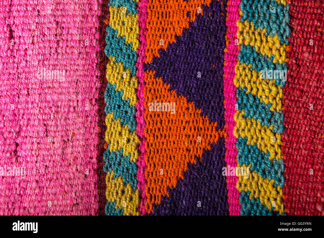 Andean weaving loom made in bright colors Stock Photo - Alamy