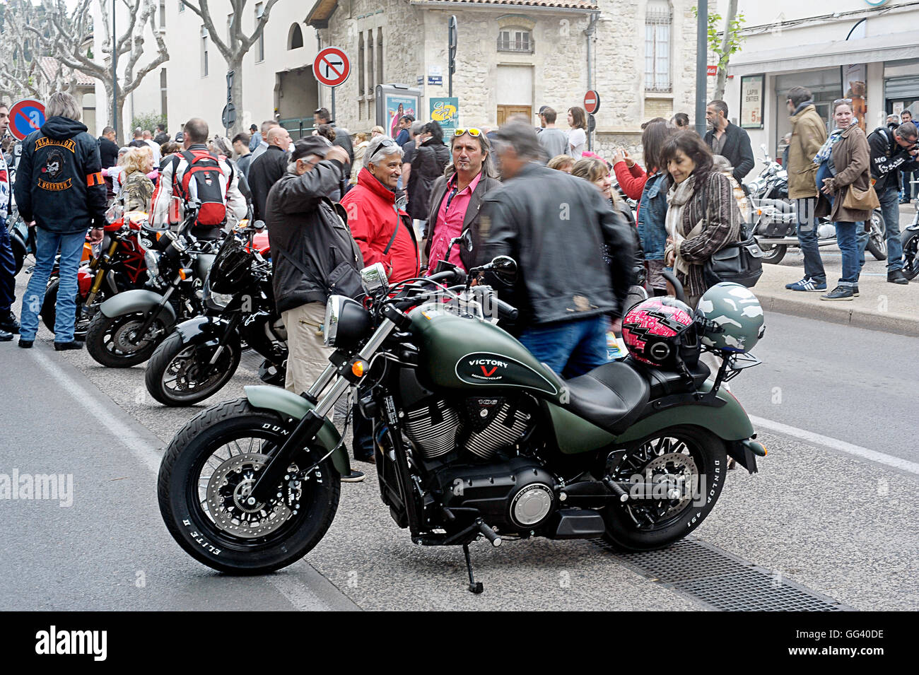 a group of motorcycles from a gathering of American motorcycle in the ...