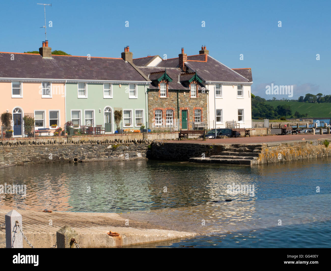 Houses at Strangford Northern Ireland Stock Photo - Alamy