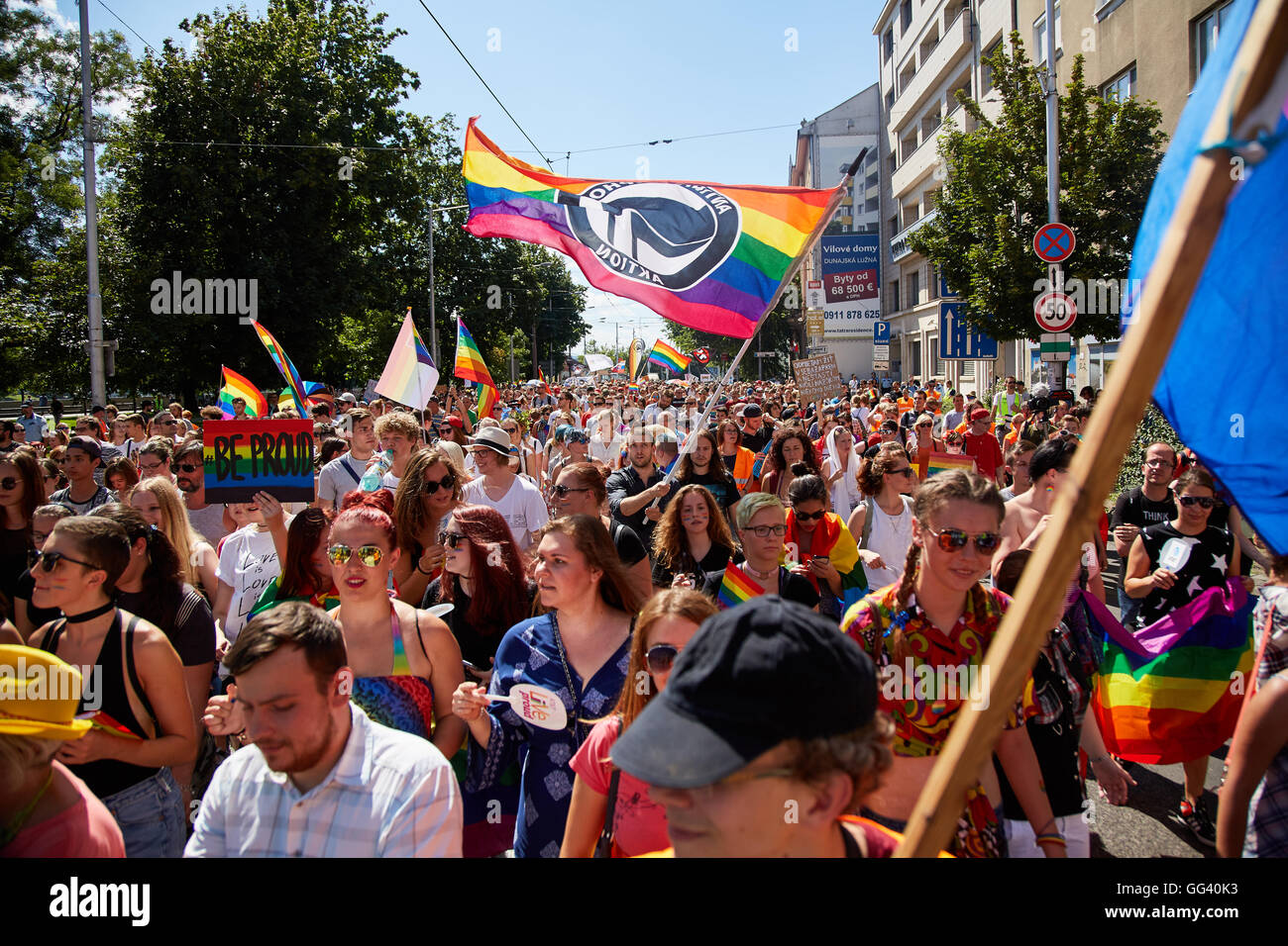 Rainbow PRIDE Bratislava 2016, Queer Parade, LGBT Stock Photo - Alamy