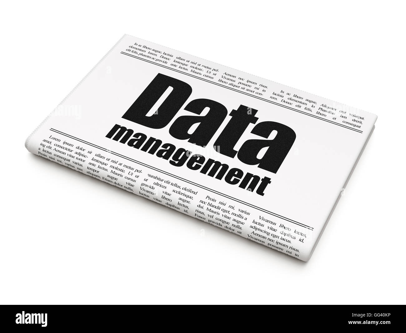 Data concept: newspaper headline Data Management Stock Photo - Alamy