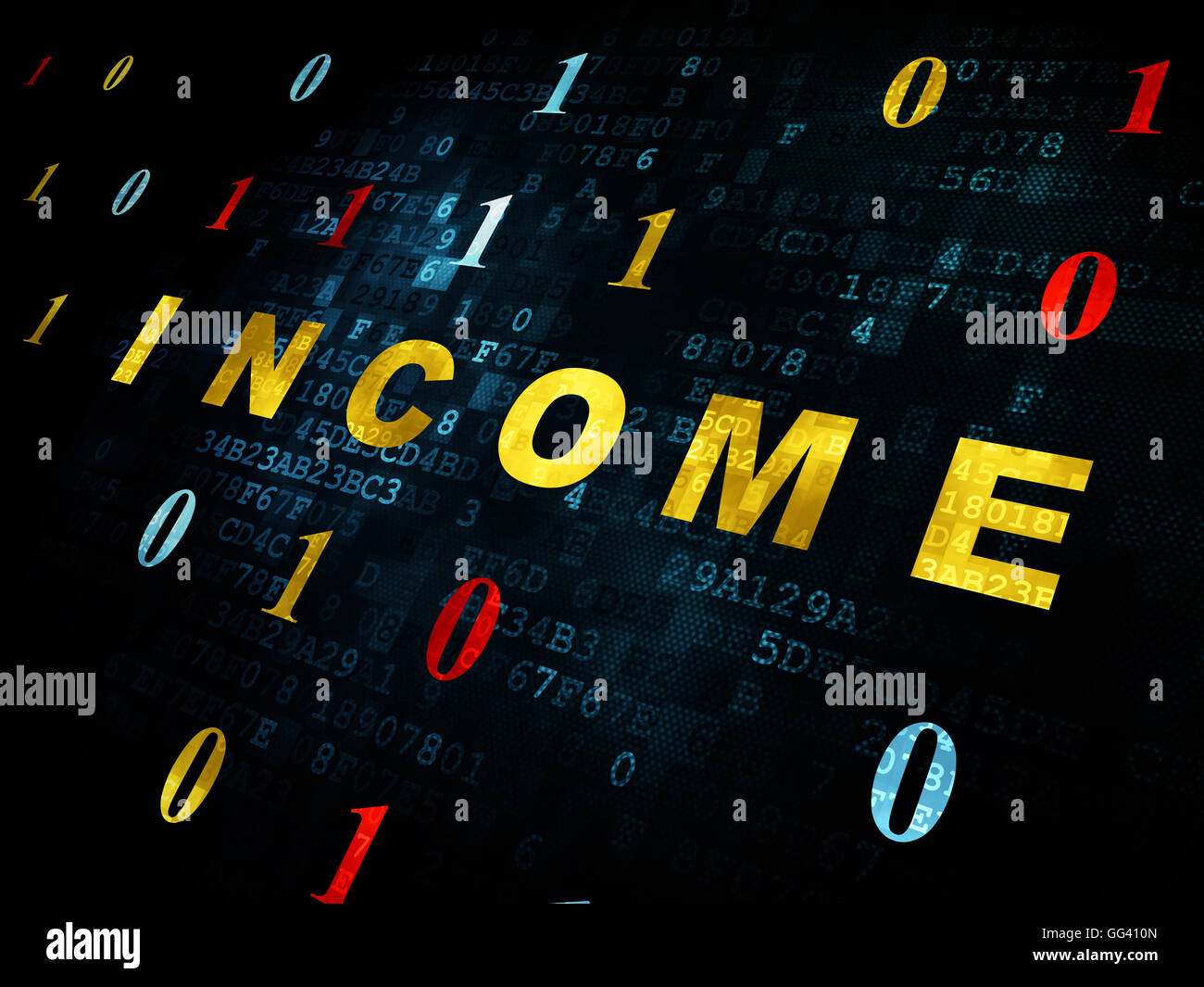 Finance concept: Income on Digital background Stock Photo - Alamy