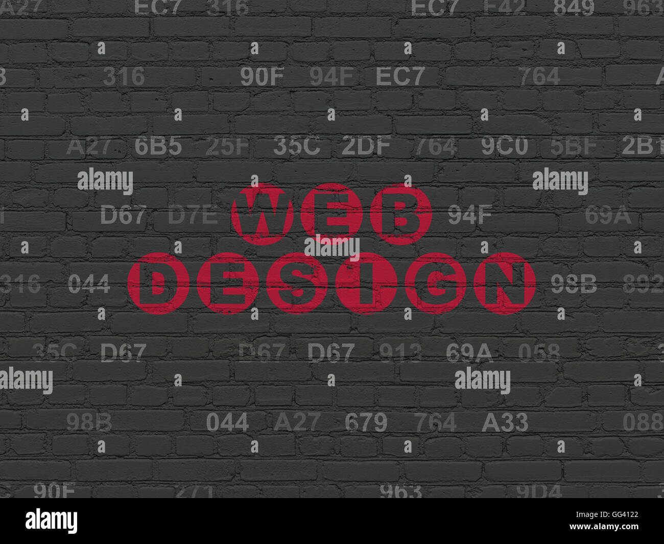 Web development concept: Web Design on wall background Stock Photo - Alamy