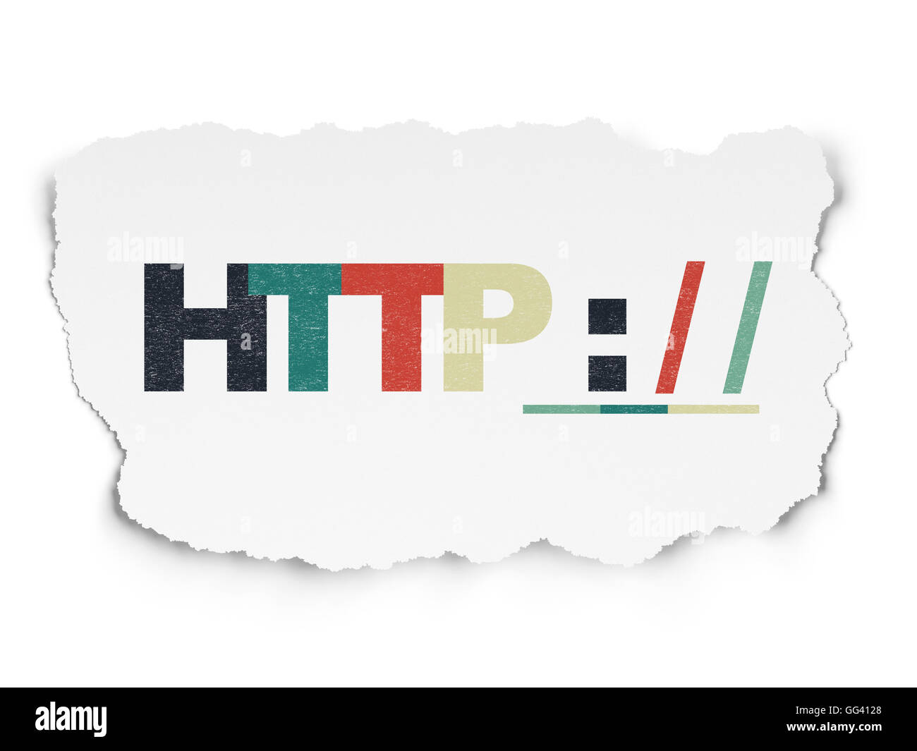 Web design concept: Http : / / on Torn Paper background Stock Photo - Alamy